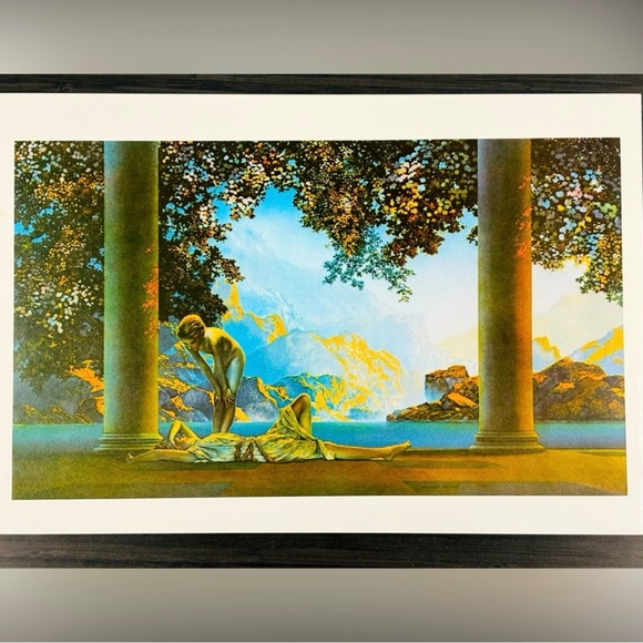 Art | Daybreak Original Vintage Print Poster Maxfield Parrish Art Deco ...